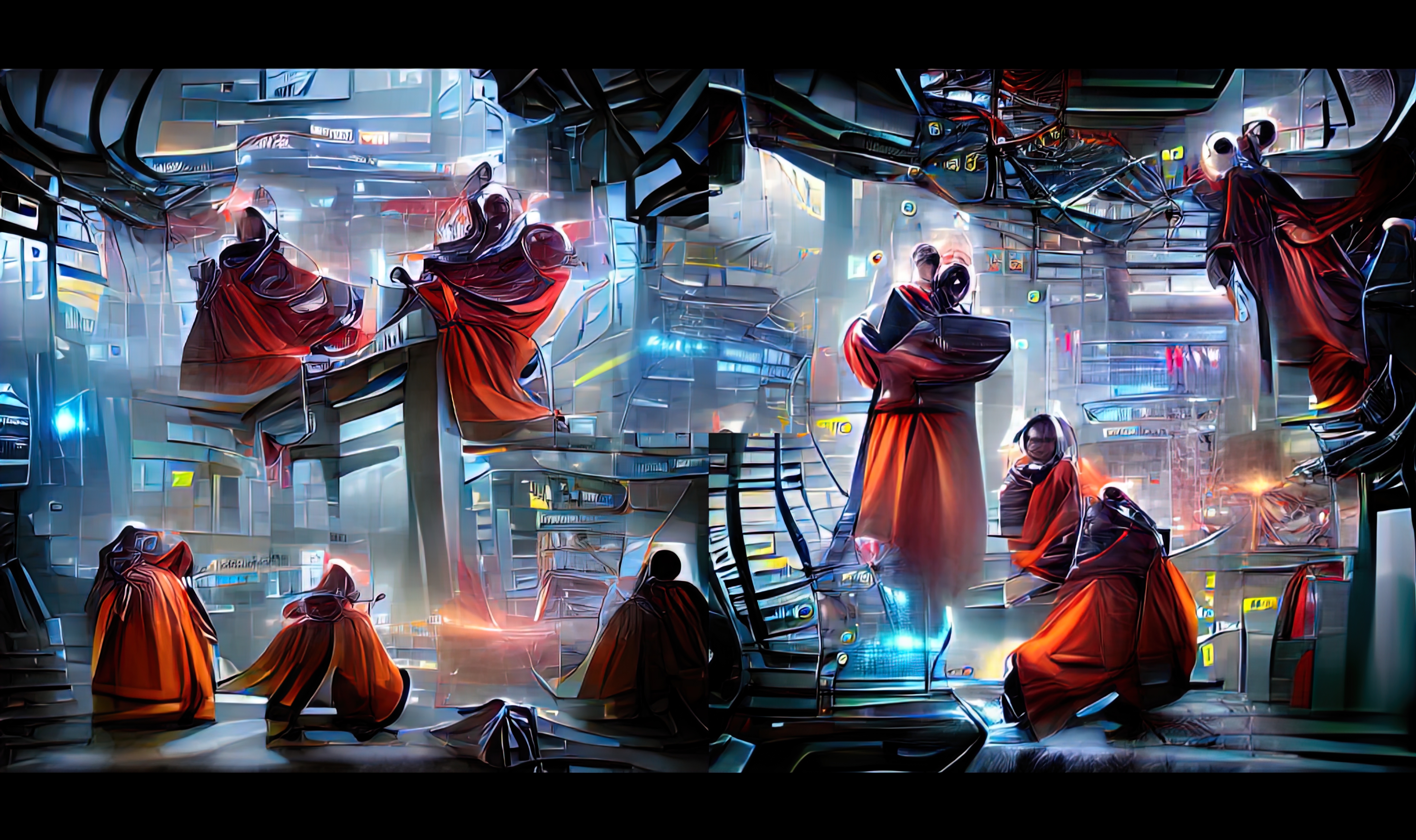 3184, Cyber monks worshiping the machine Gods | Foundation