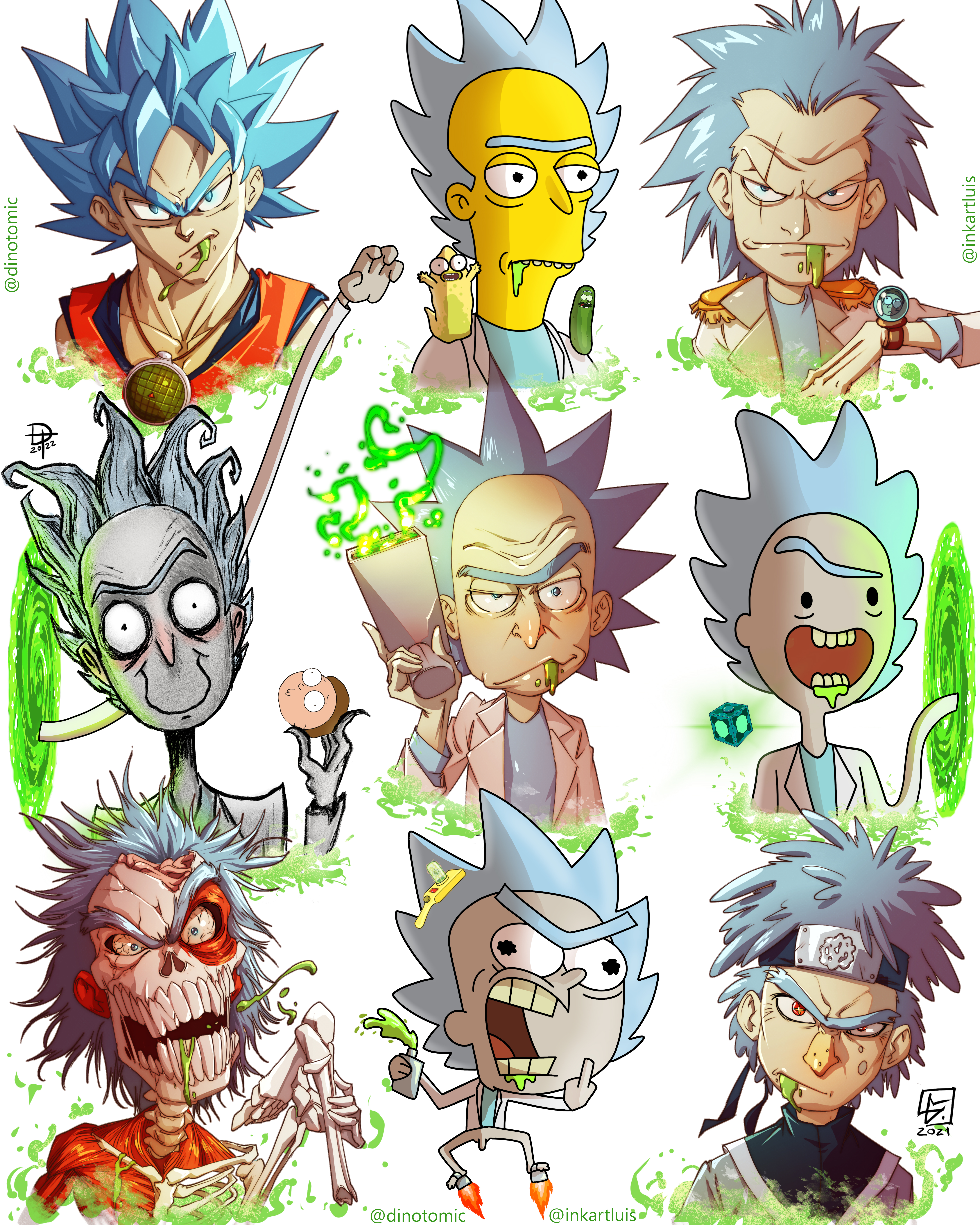 Rick Sanchez in 9 styles | Foundation